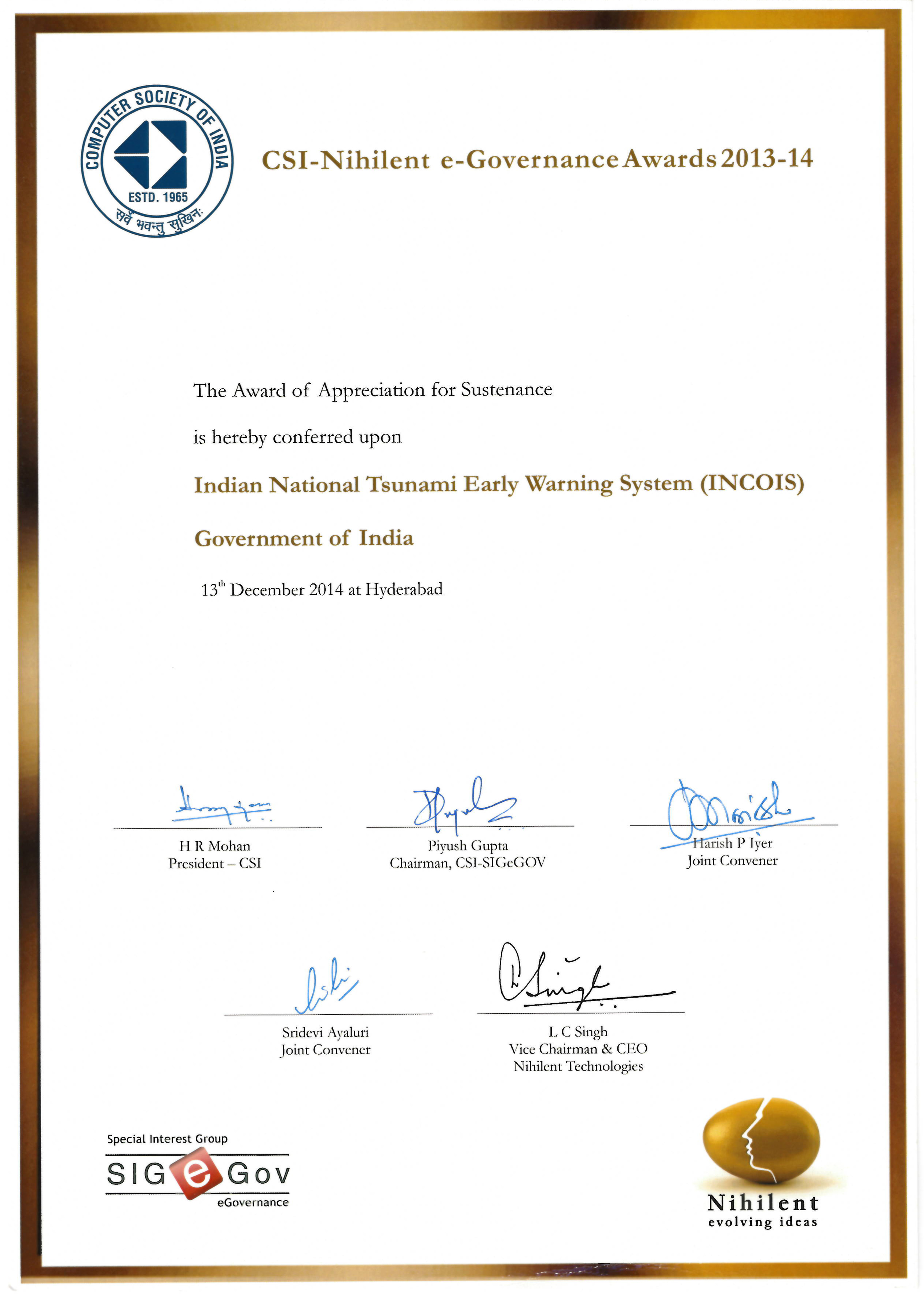 ESSO-INCOIS-Indian National Centre for Ocean Information Services